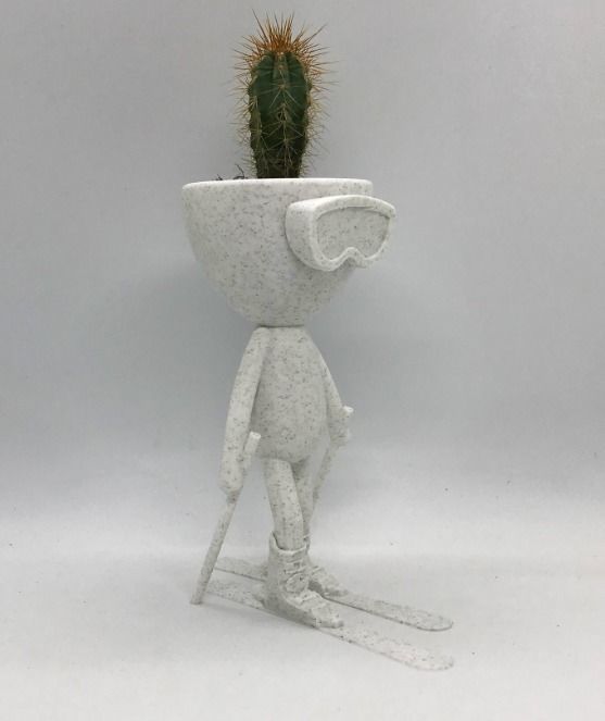 Skier Head Planter - Skii Planter - Head Planter - Plant Pot 3D model ...