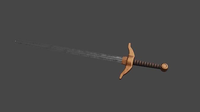 Medieval Long Sword - Game Ready free VR / AR / low-poly 3D model ...