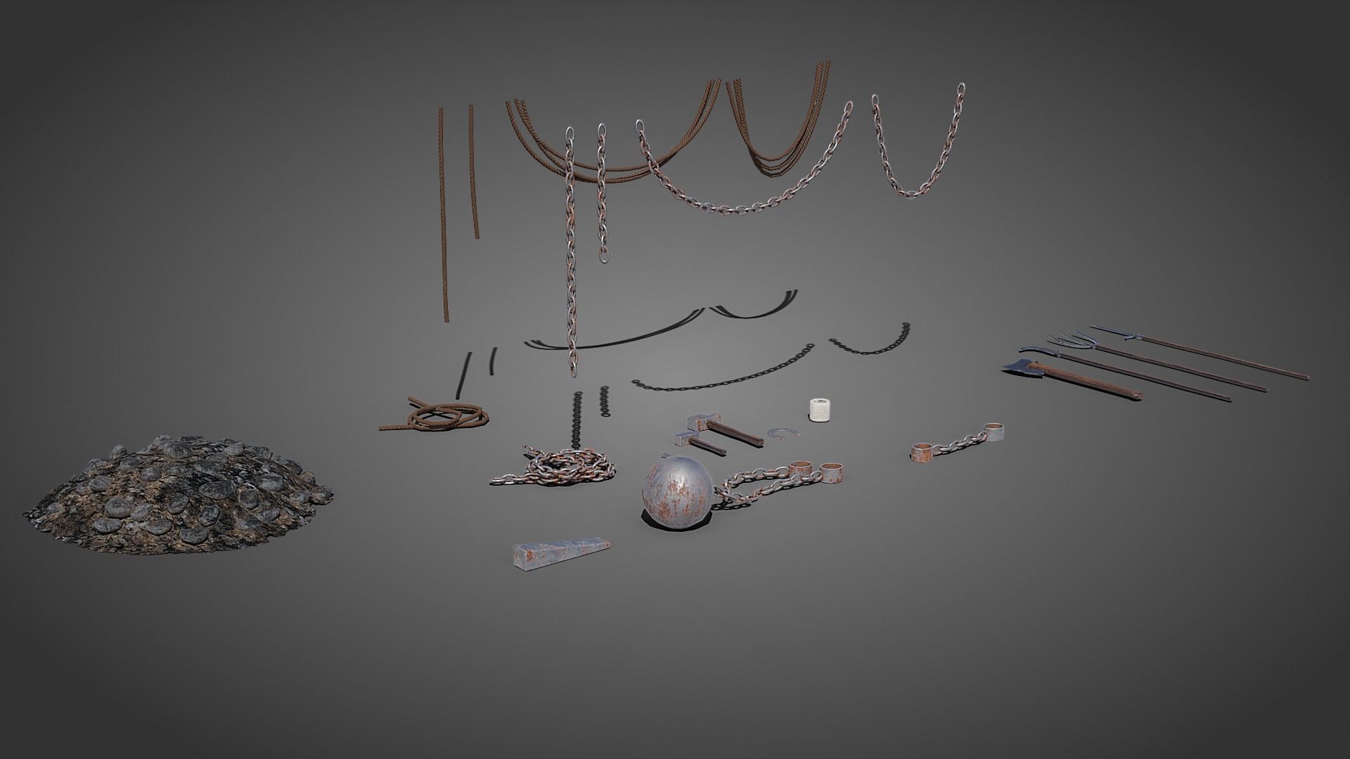 3D model Medieval blacksmith props VR / AR / low-poly | CGTrader