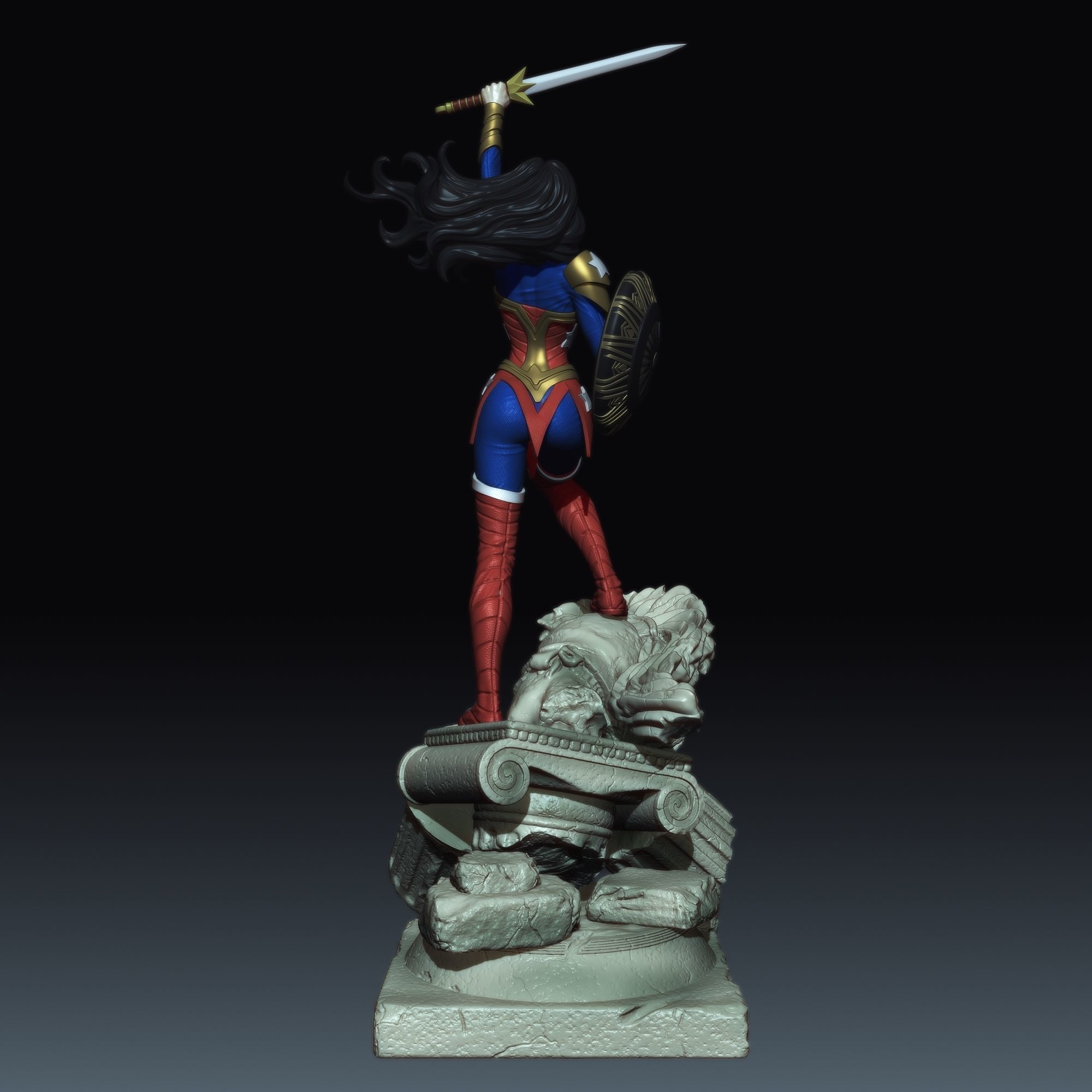 Wonder woman from DC COmcis STL for 3d printing 3D model 3D printable ...