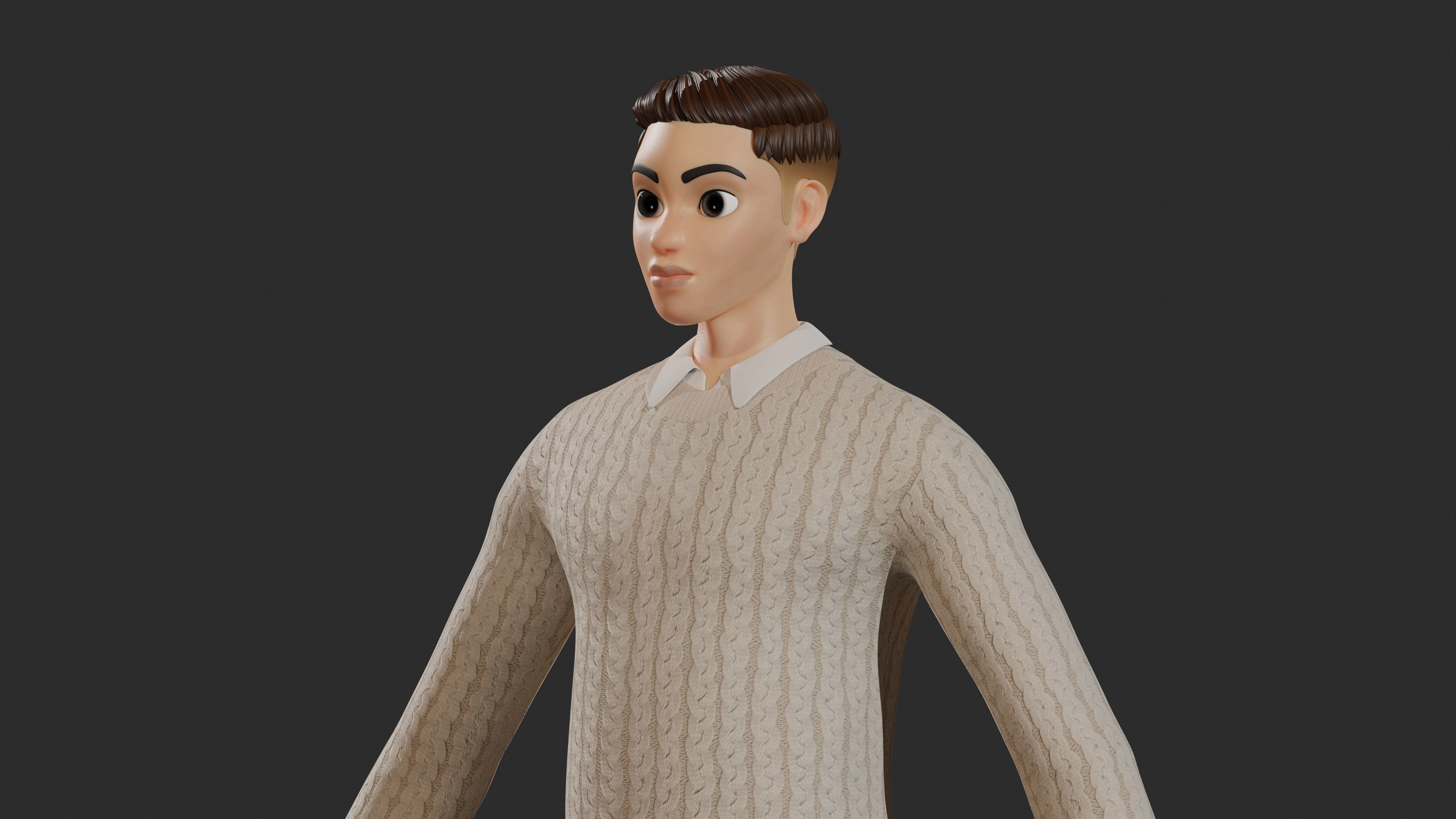3D model White Male Cartoon Character William VR / AR / low-poly | CGTrader