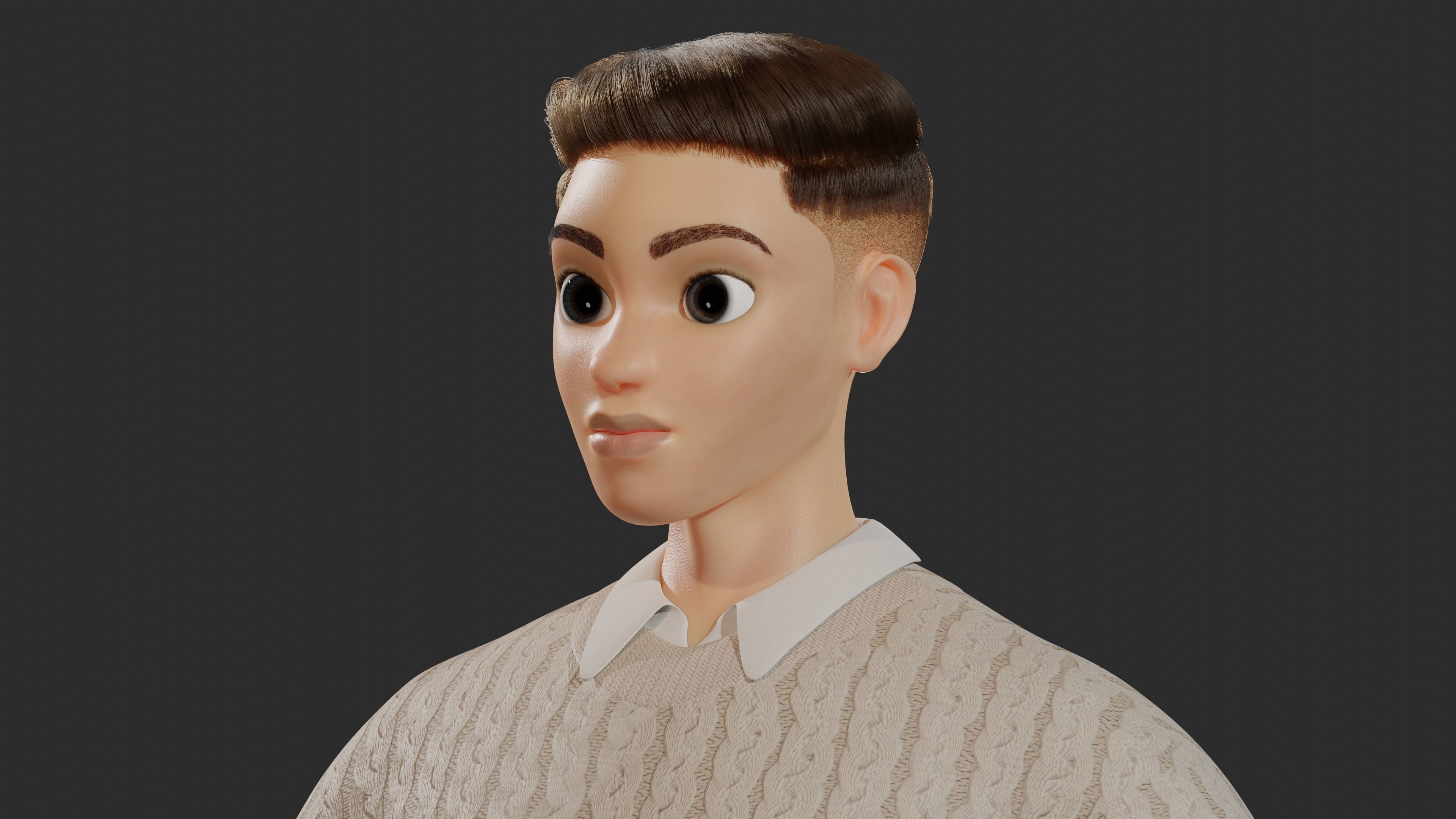 3D model White Male Cartoon Character William VR / AR / low-poly | CGTrader