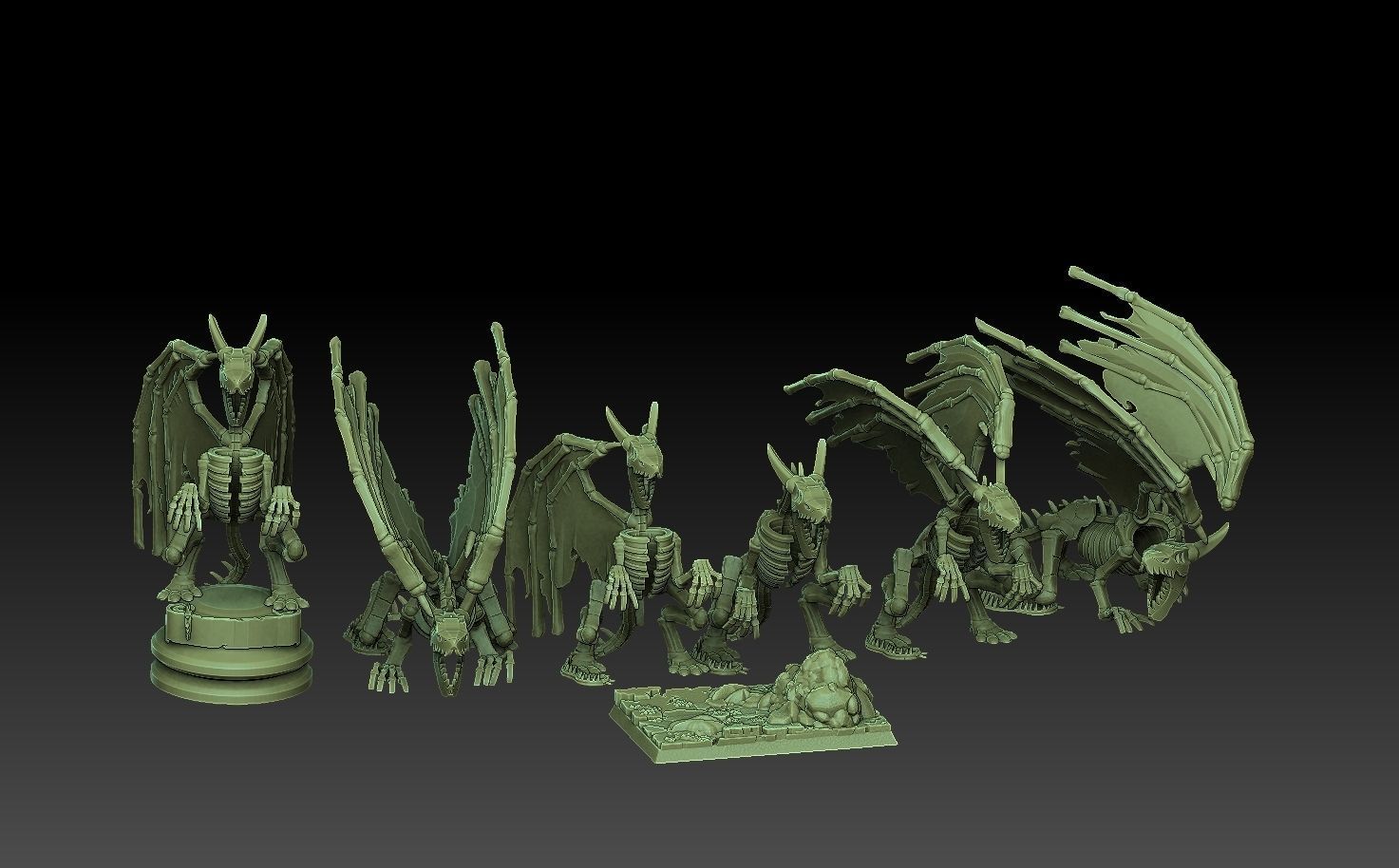 Heroes of Might and Magic 3 Bone Dragon 3D model 3D printable | CGTrader