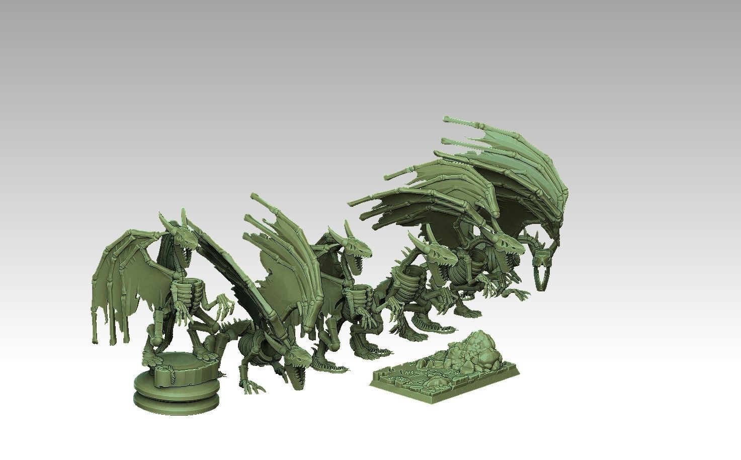 Heroes of Might and Magic 3 Bone Dragon 3D model 3D printable | CGTrader