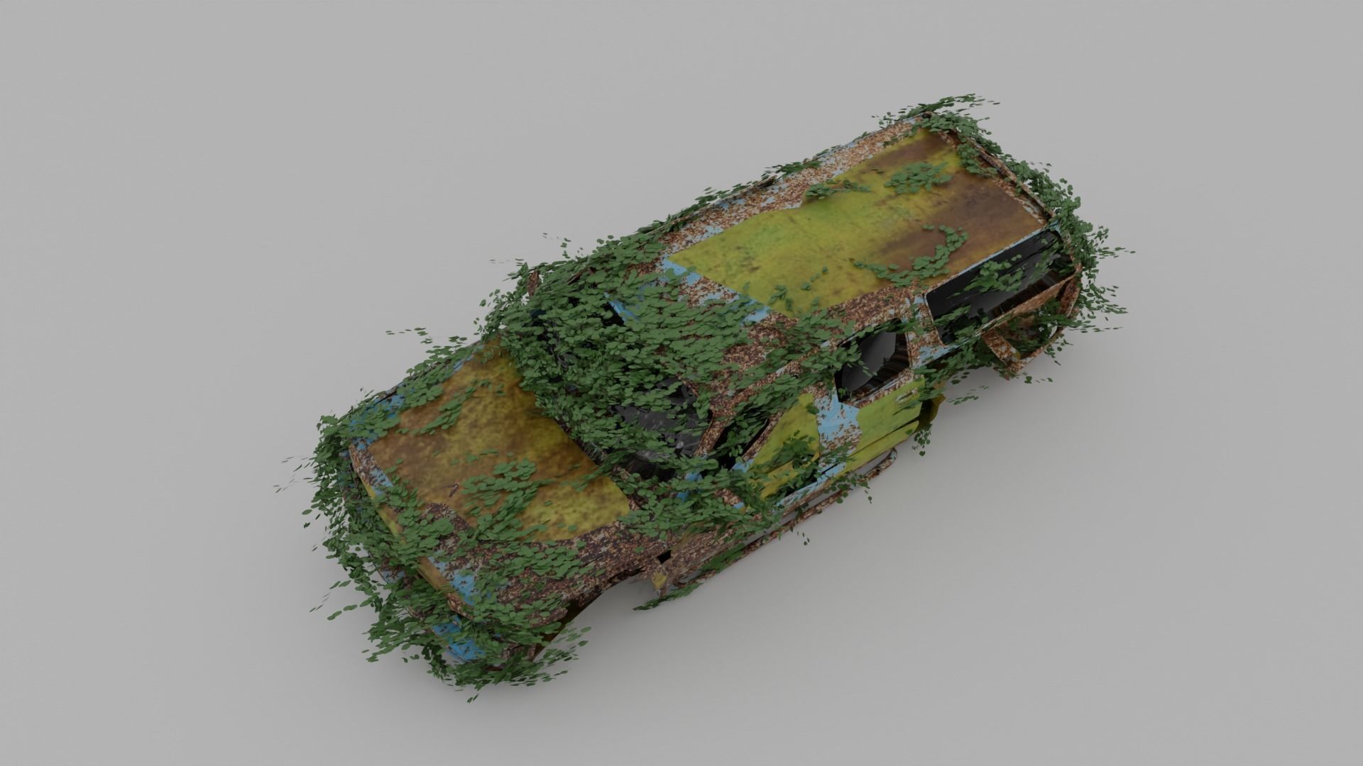 3D model Damaged Rusty Car VR / AR / low-poly | CGTrader