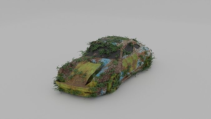 3D model Damaged Rusty Car VR / AR / low-poly | CGTrader
