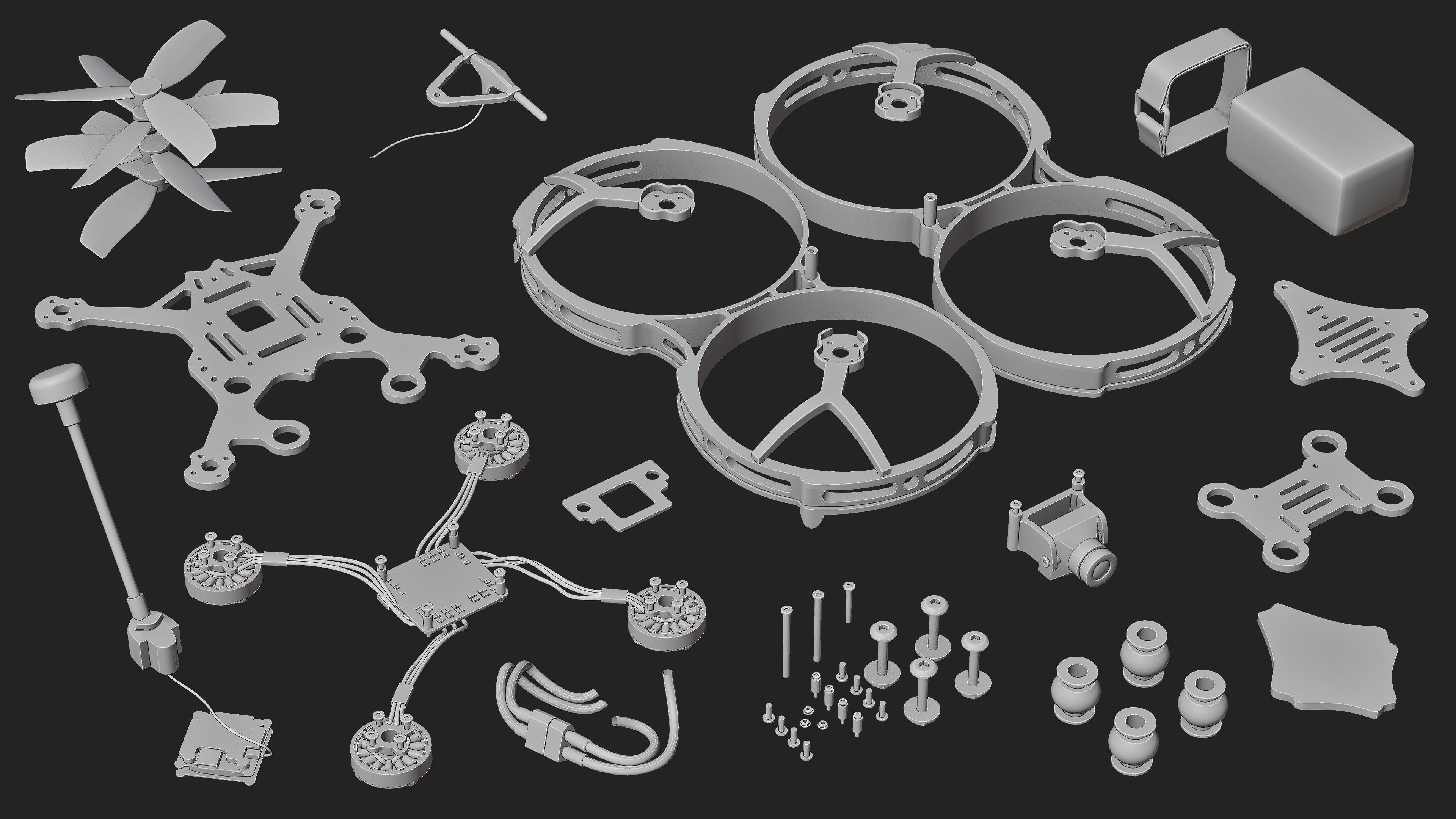 FPV drone 3D model | CGTrader