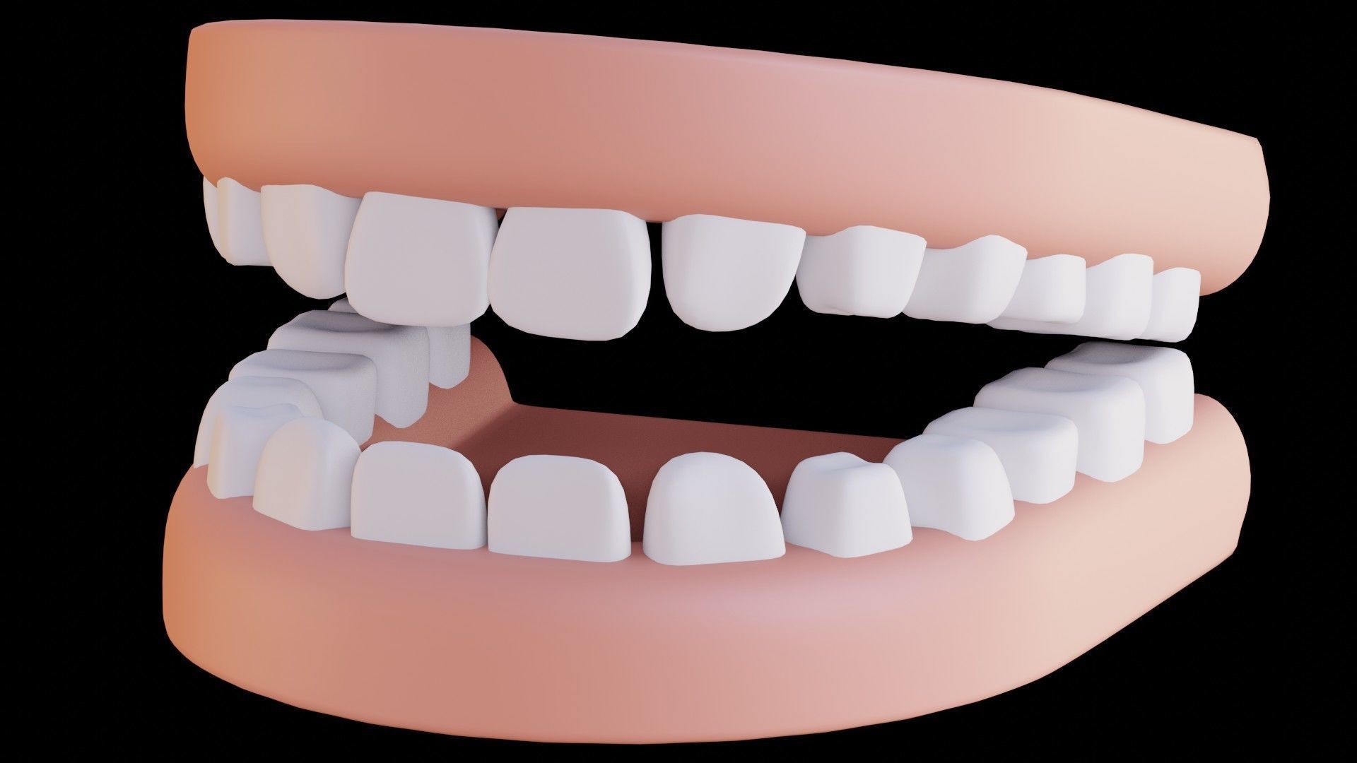 Cartoon Teeth 3D Model free 3D model animated rigged | CGTrader