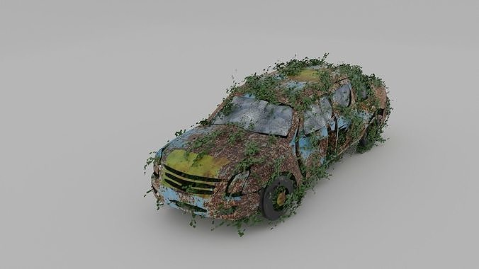 3D model Damaged Rusty Car VR / AR / low-poly | CGTrader