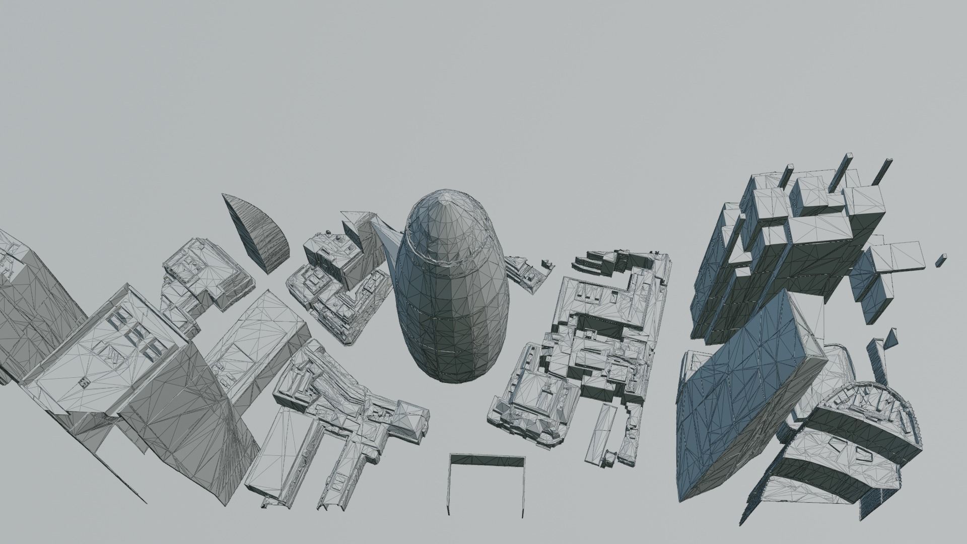 3D model The Gherkin London VR / AR / low-poly | CGTrader