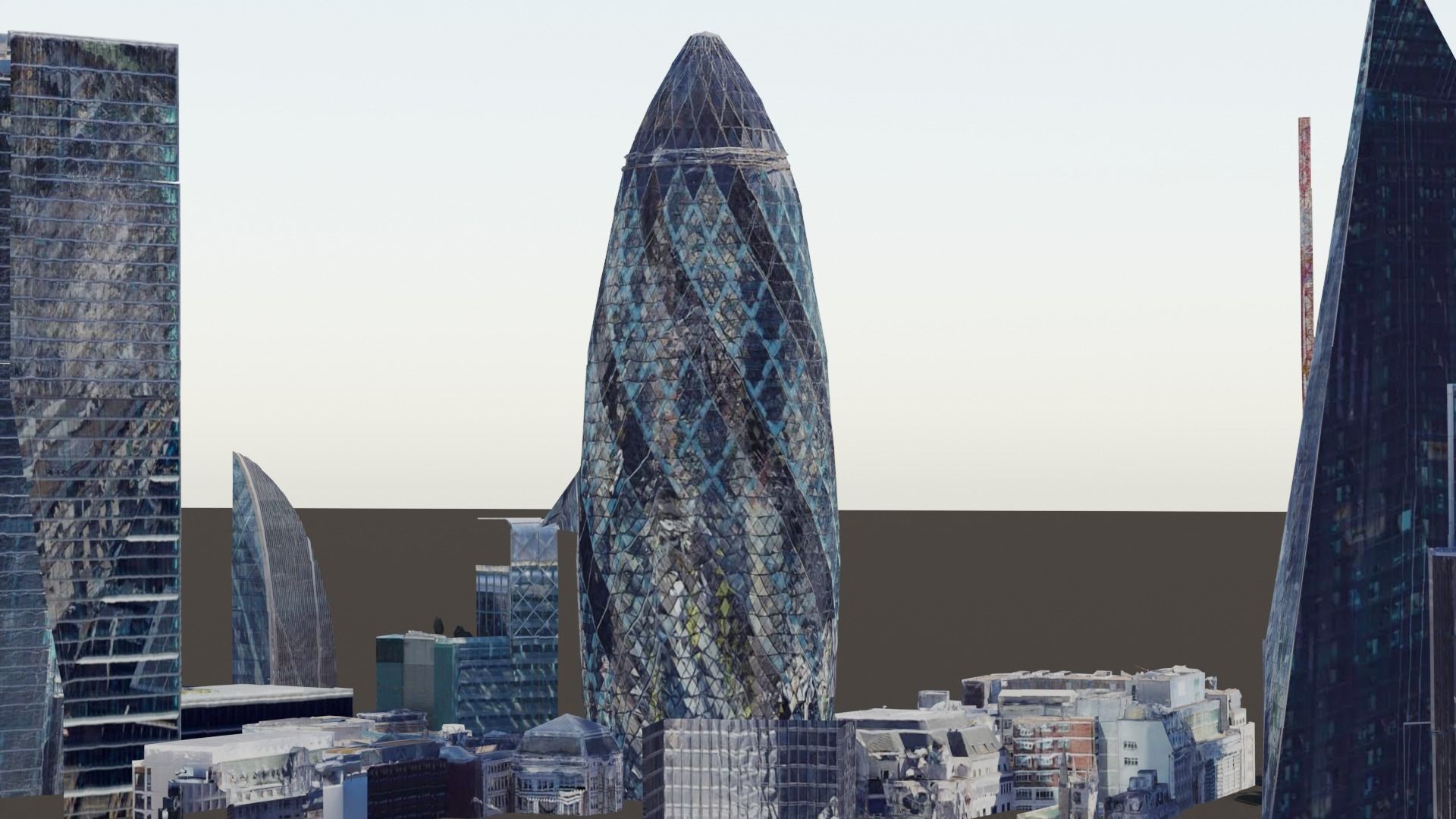 3D model The Gherkin London VR / AR / low-poly | CGTrader
