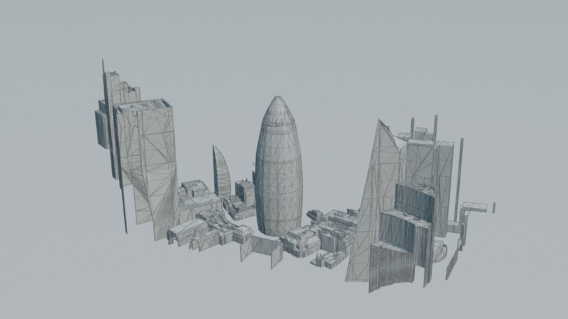 3D model The Gherkin London VR / AR / low-poly | CGTrader