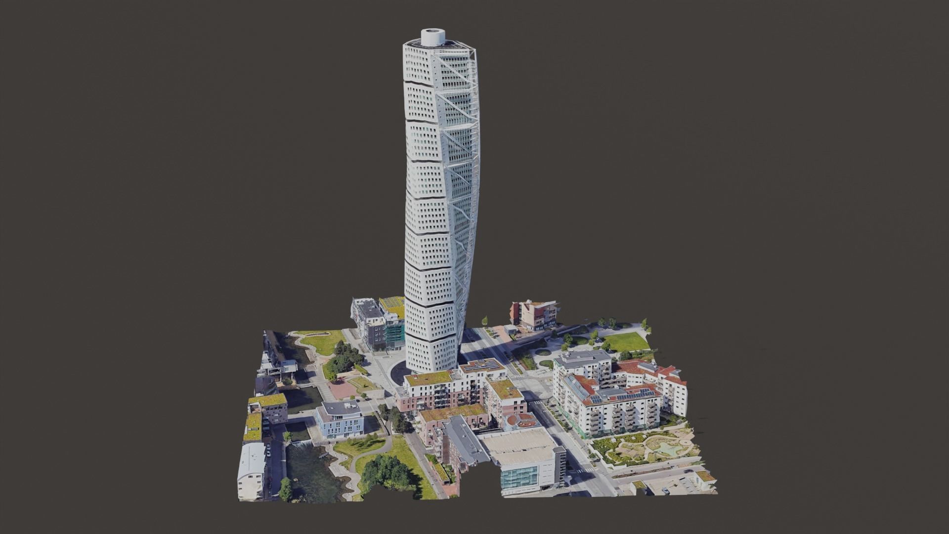 3D model Turning Torso by Santiago Calatrava VR / AR / low-poly | CGTrader