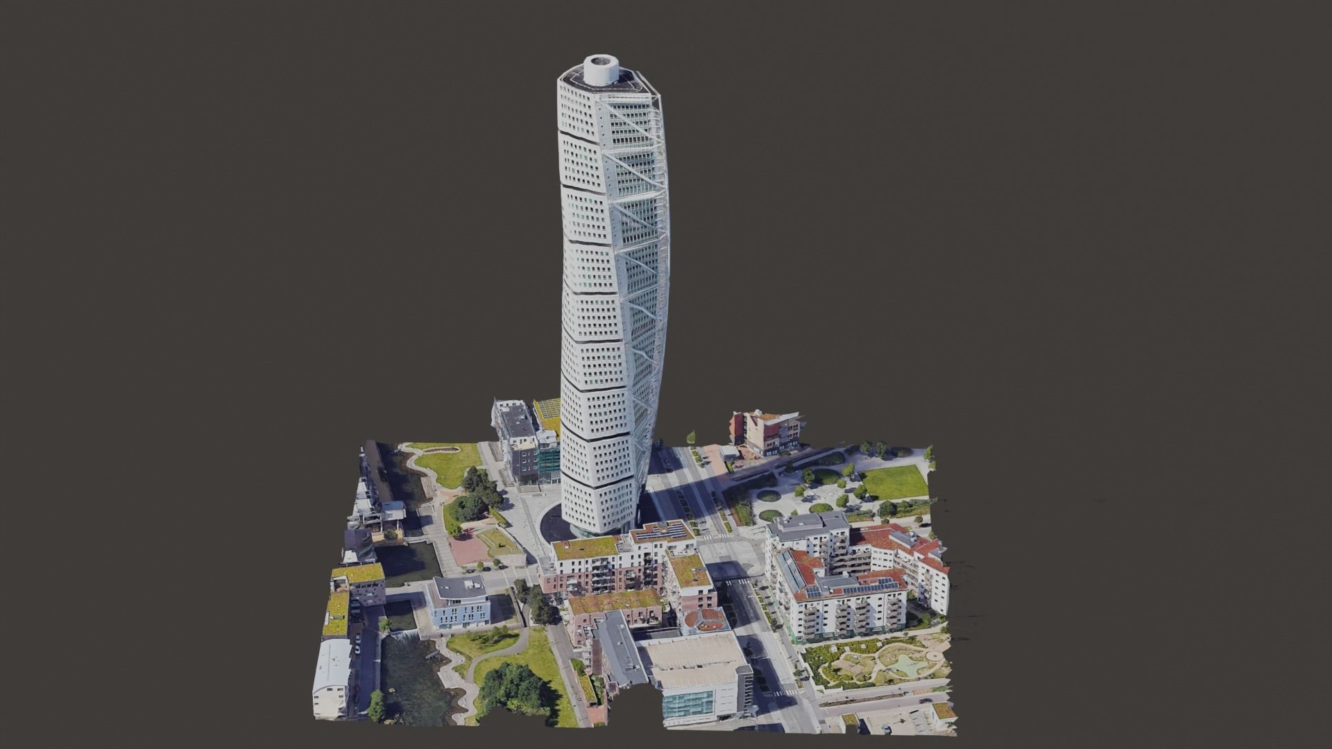 3D model Turning Torso by Santiago Calatrava VR / AR / low-poly | CGTrader