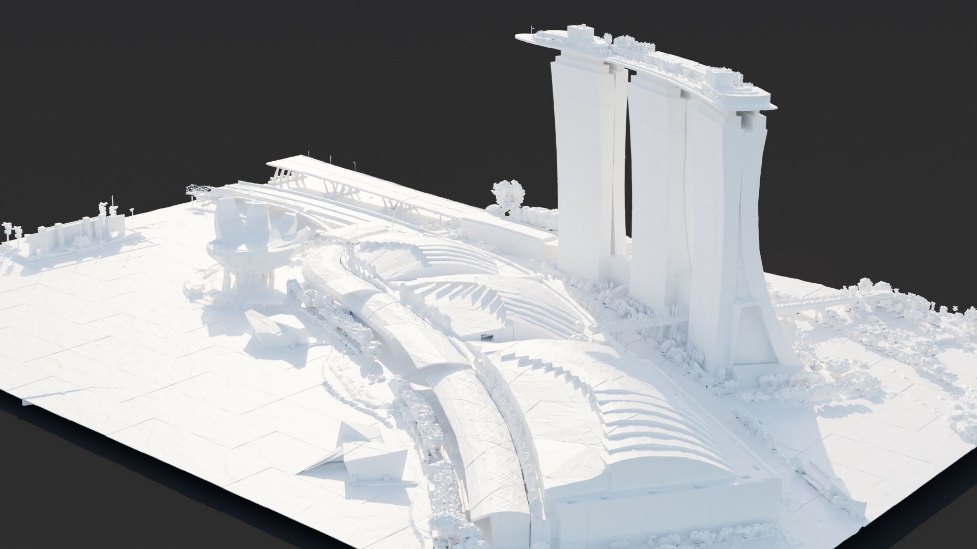 3D model Marina Bay Sands Singapore VR / AR / low-poly | CGTrader