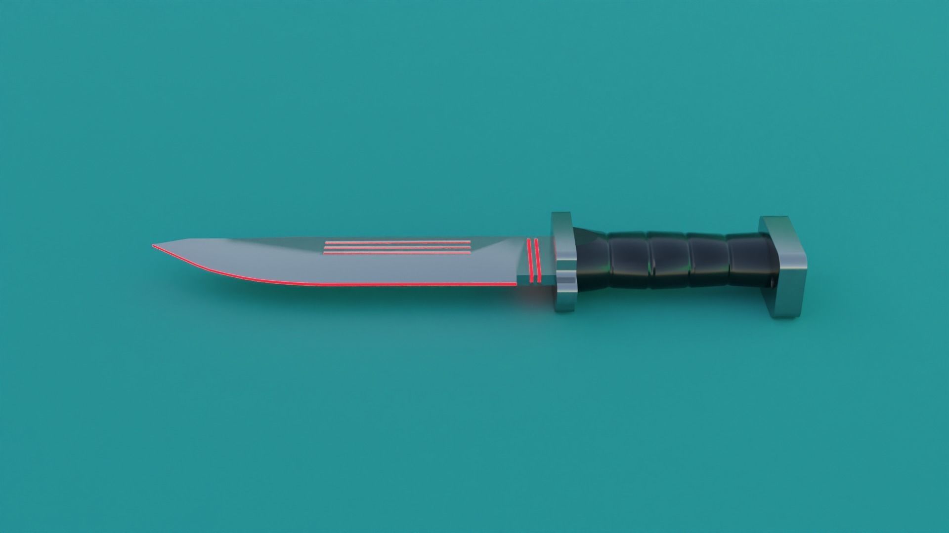 3D model SCI-FI knife 3D model red VR / AR / low-poly | CGTrader