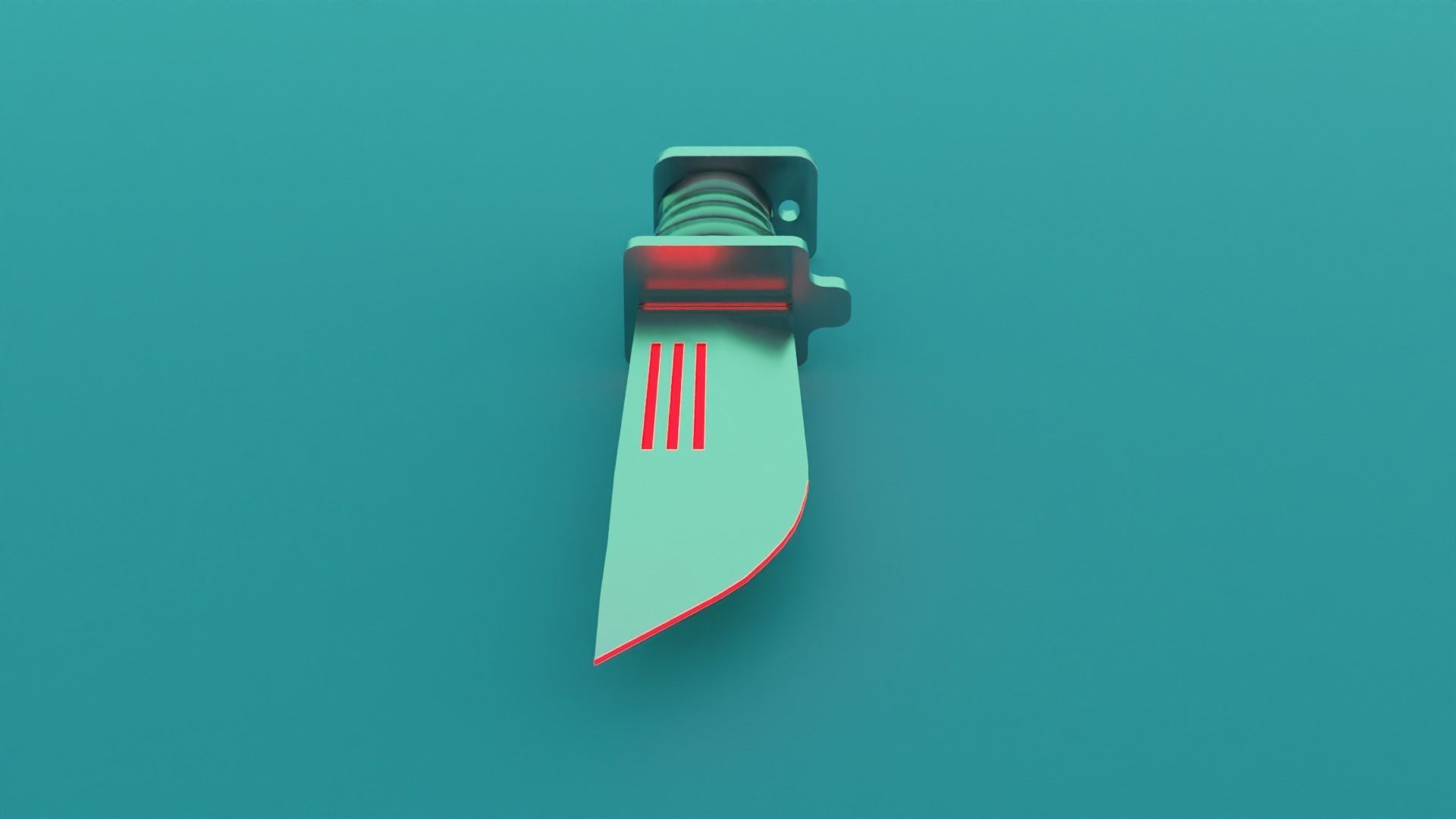 3D model SCI-FI knife 3D model red VR / AR / low-poly | CGTrader