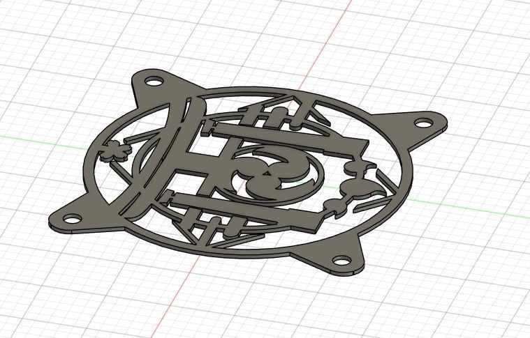 Genshin Impact Inazuma Emblem PC fan cover 3D model 3D printable | CGTrader