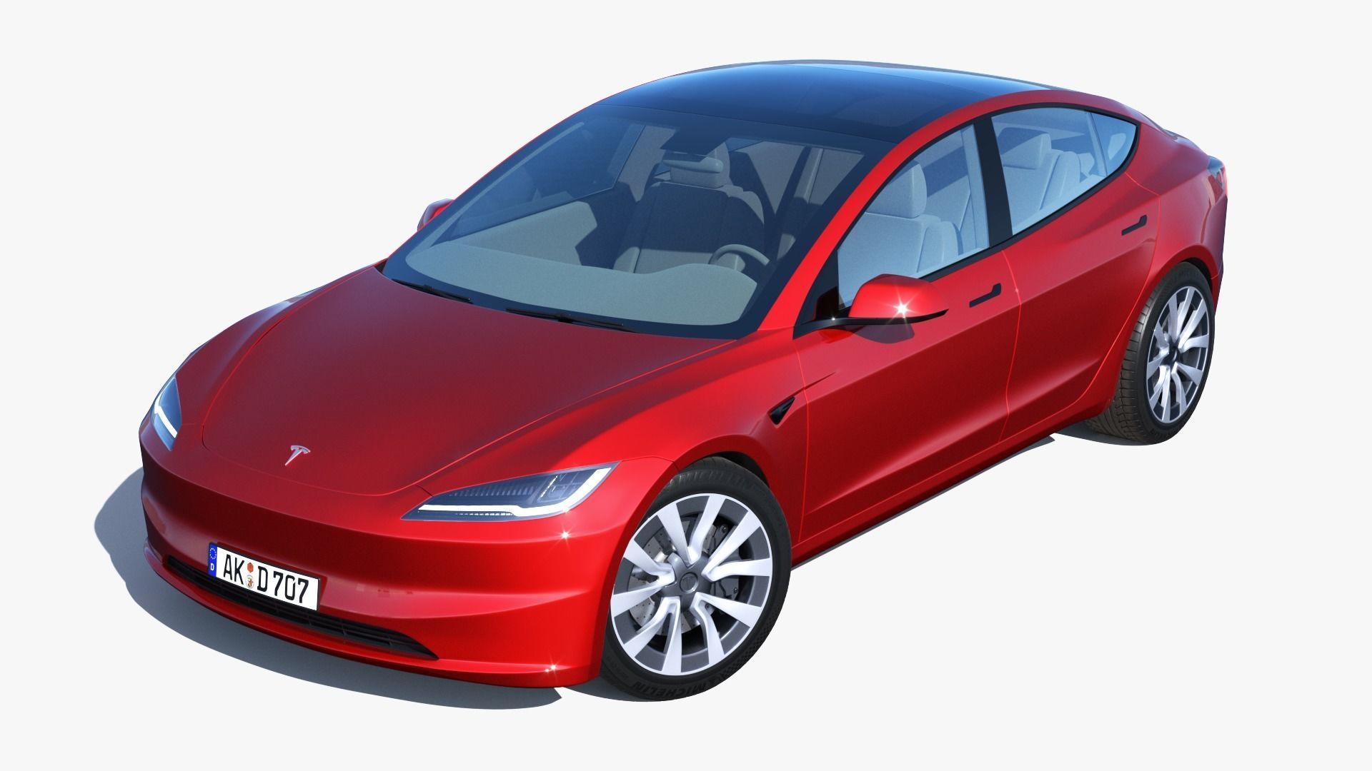 3D model 2023 Tesla Model3 VR / AR / low-poly | CGTrader