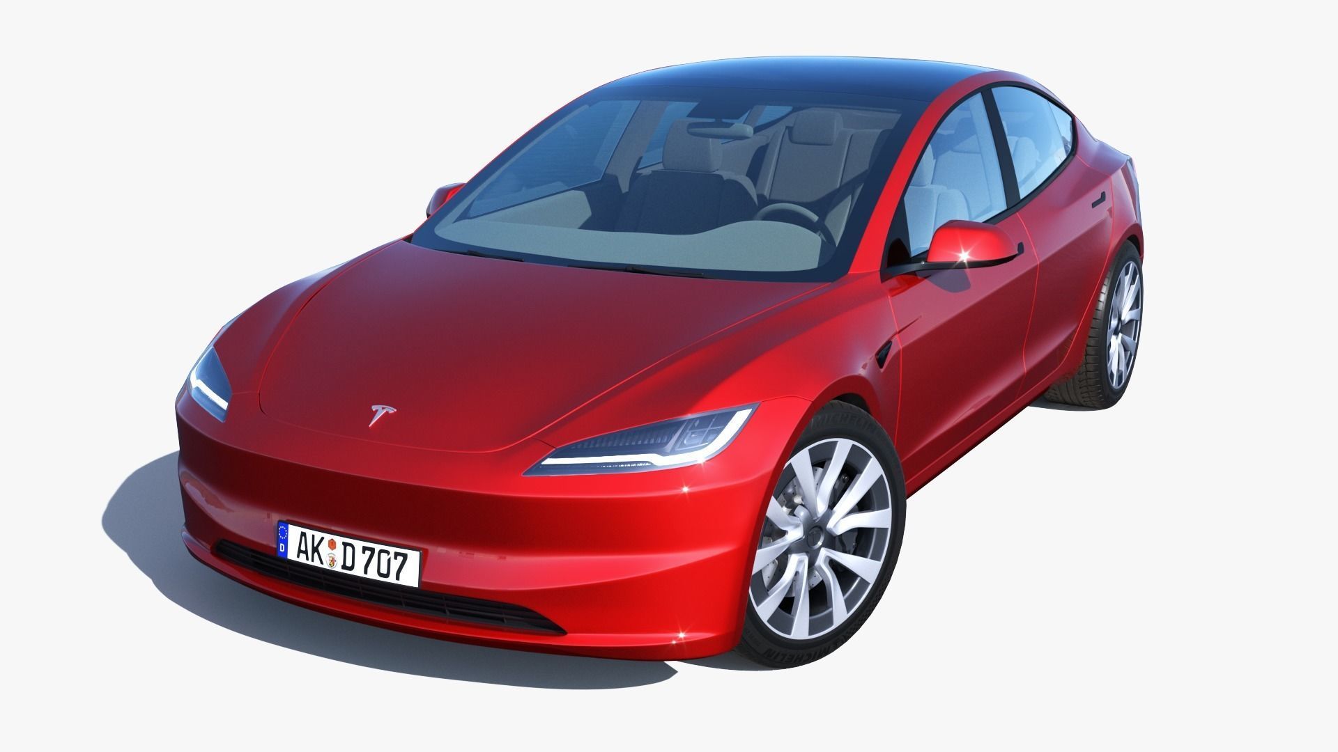 3D model 2023 Tesla Model3 VR / AR / low-poly | CGTrader