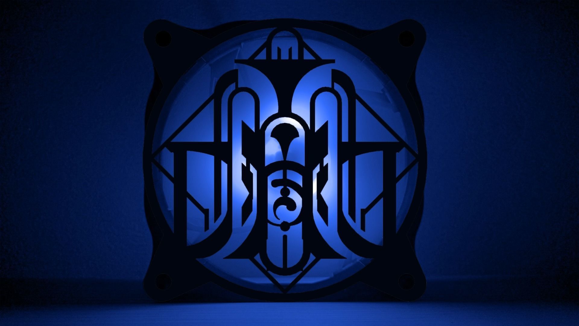 Genshin Impact Fontaine Emblem PC fan cover 3D model 3D printable ...