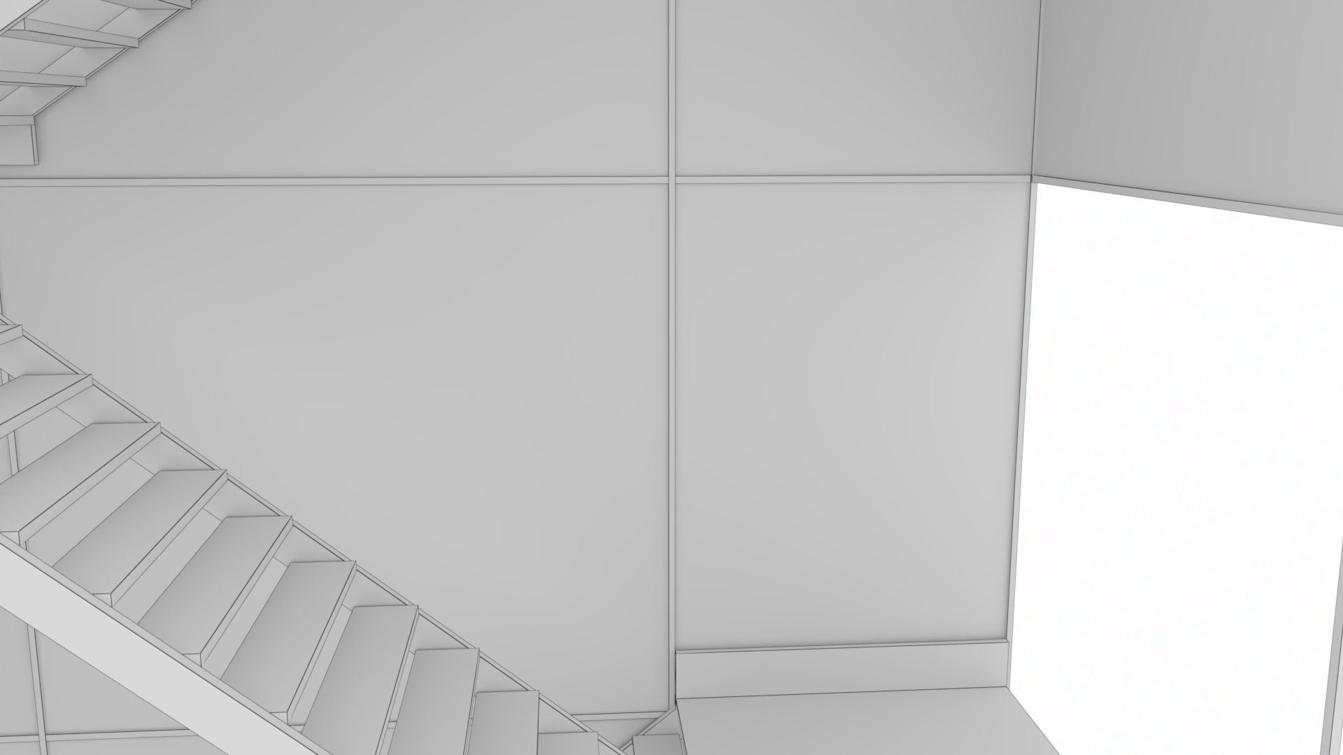 3D model Haki Stair Tower System with a Metal and Mesh Frame VR / AR ...