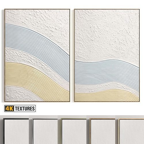 3D model Plaster Two Photo Frame 450 VR / AR / low-poly | CGTrader