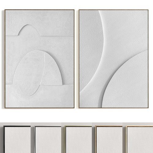 3D model Plaster Two Photo Frame 457 VR / AR / low-poly | CGTrader