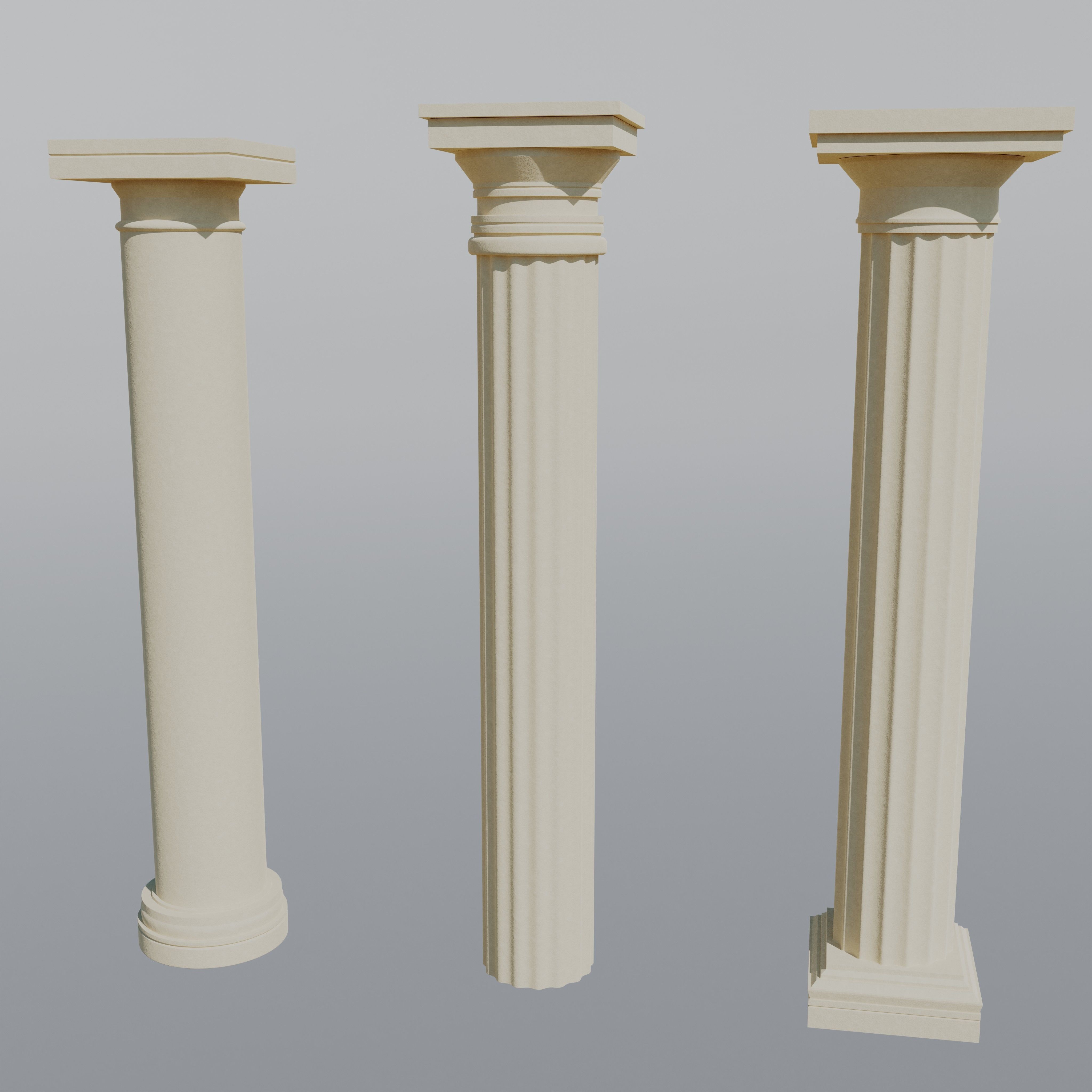 Columns free VR / AR / low-poly 3D model | CGTrader