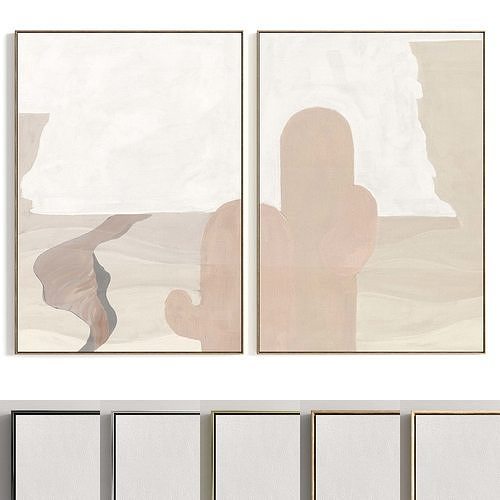 3D model Plaster Two Photo Frame 462 VR / AR / low-poly | CGTrader