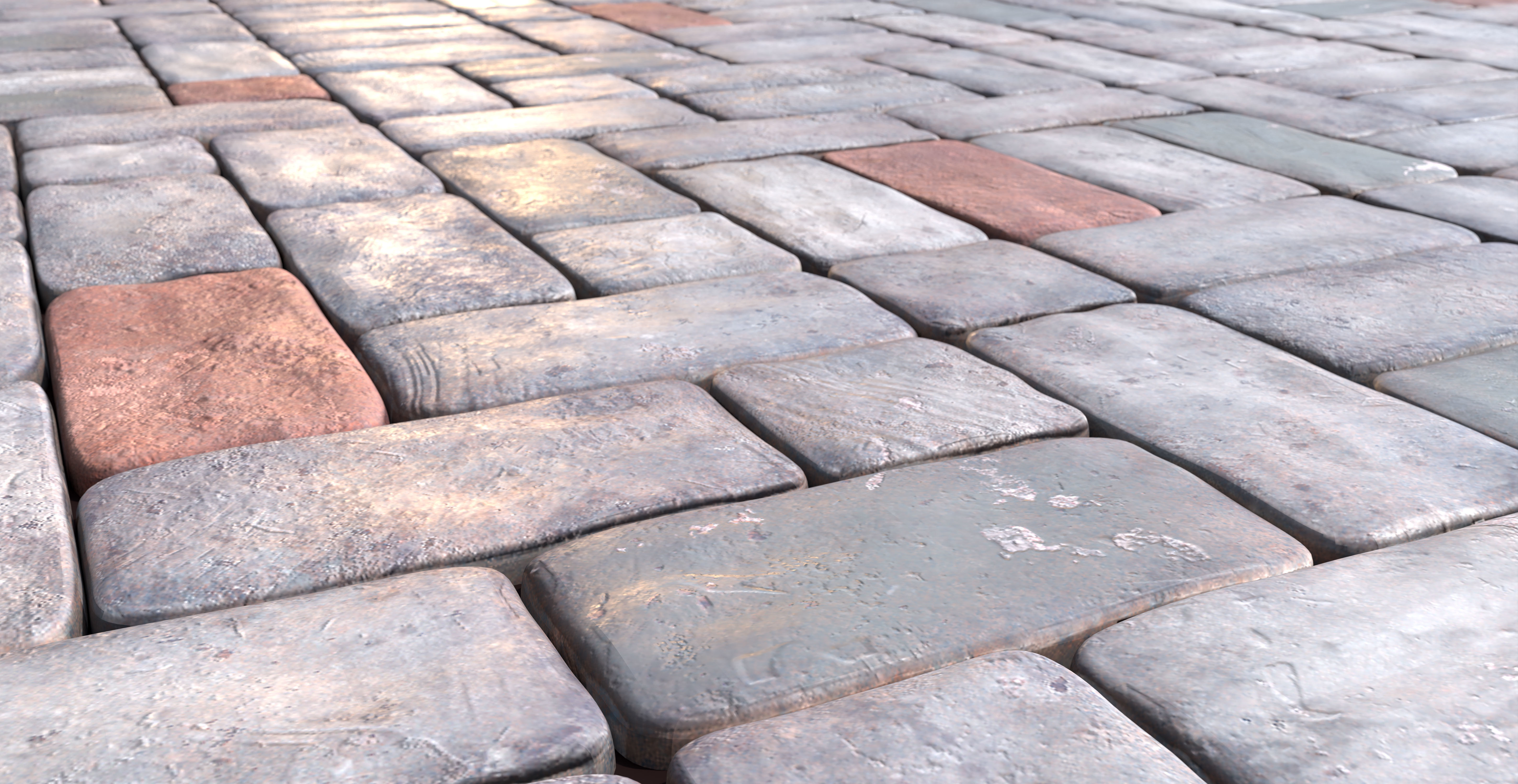 stone walkway paving 3d model -005 3D model | CGTrader