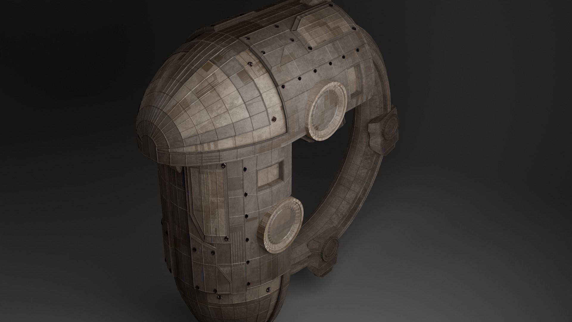 futuristic sci-fi spaceship rusty free 3D model | CGTrader