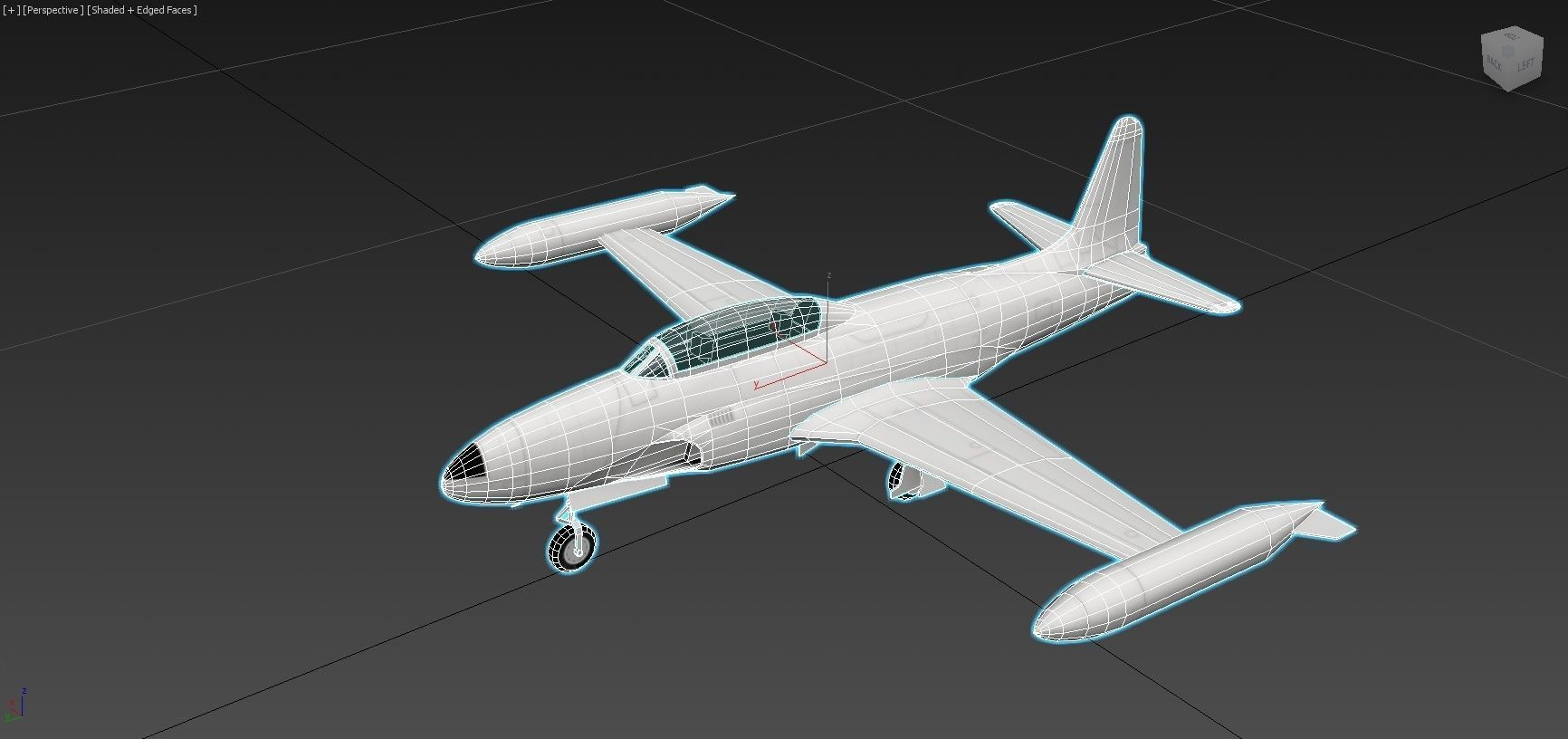 3D model Lockheed T33 Shooting Star Static Low Poly Blank Trainer VR / AR / low-poly | CGTrader