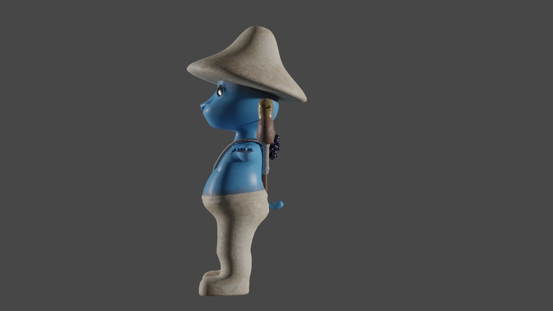 3D model SMURF CAT LOW-POLY PBR 3D MODEL VR / AR / low-poly | CGTrader
