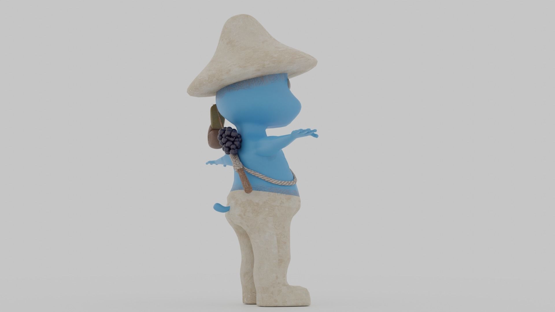 3D model SMURF CAT LOW-POLY PBR 3D MODEL VR / AR / low-poly | CGTrader