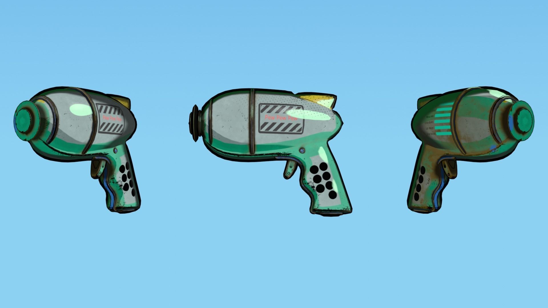 3D model Pew Pew Gun VR / AR / low-poly | CGTrader