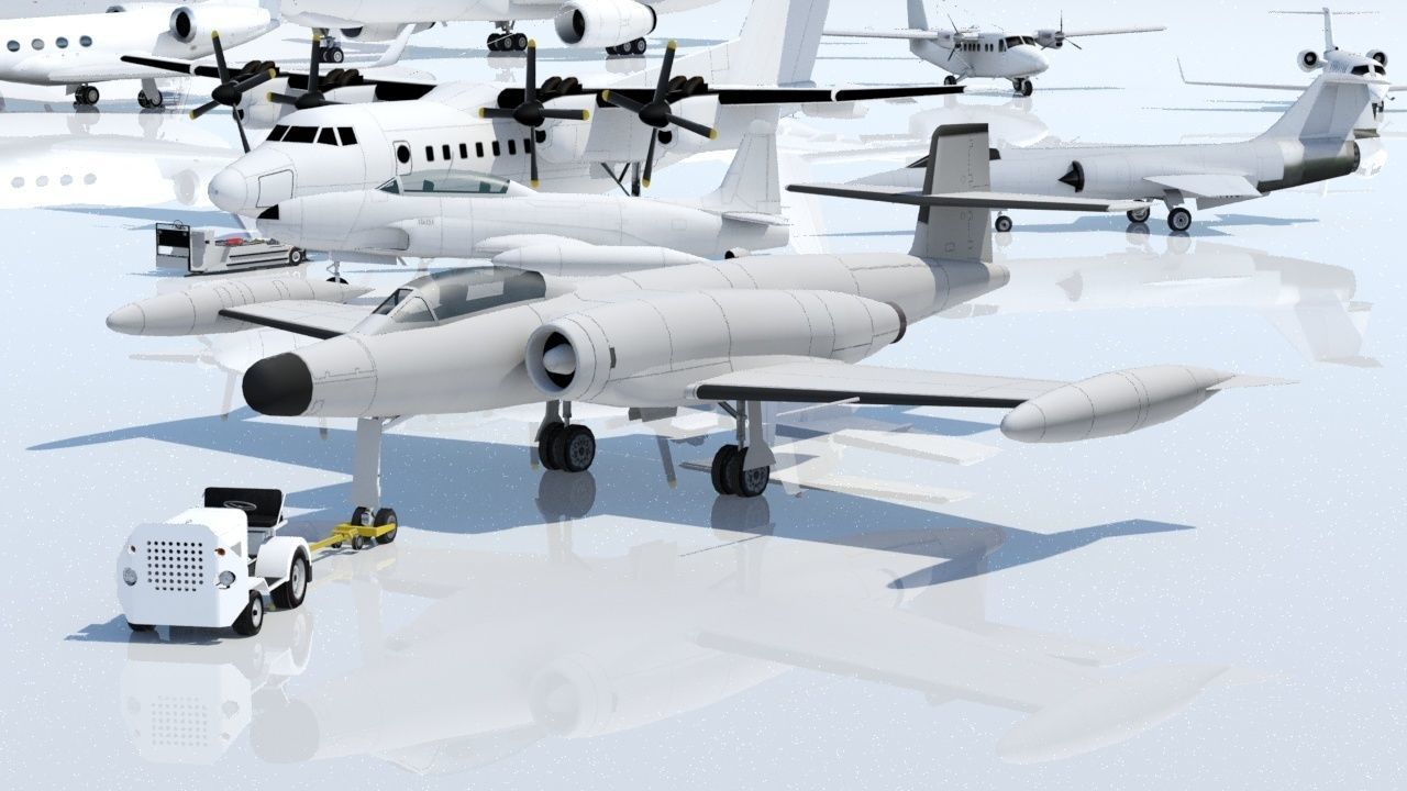 3D model Avro Canada CF-100 Canuck Low Poly Static Blank VR / AR / low ...