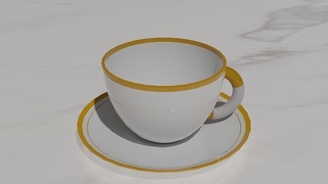 3D model Cup Plate Type 1 VR / AR / low-poly | CGTrader