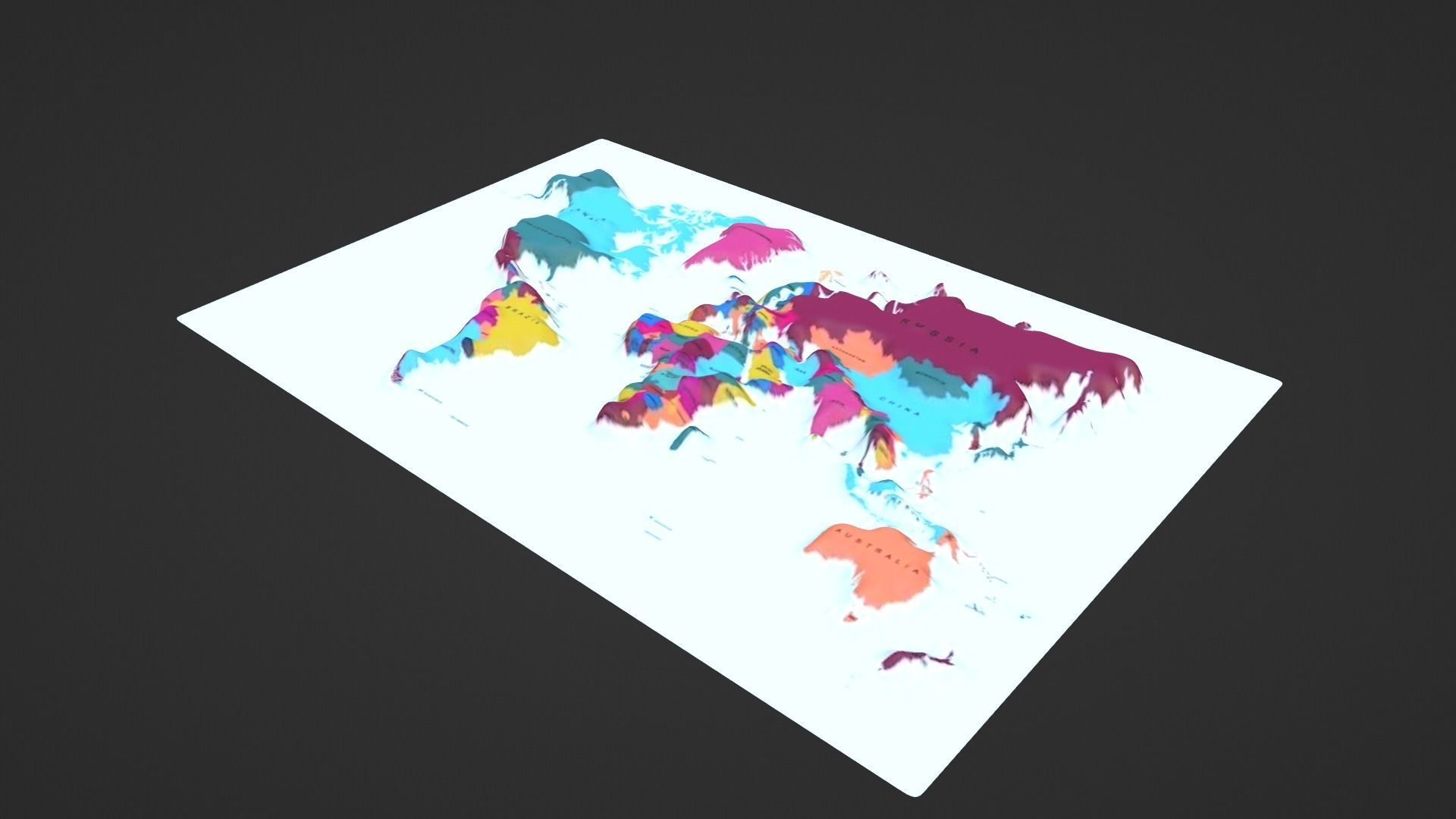 3D model World Map Topography VR / AR / low-poly | CGTrader