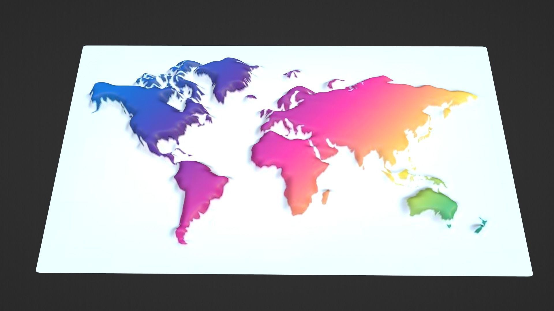 3D model World Map Topography VR / AR / low-poly | CGTrader