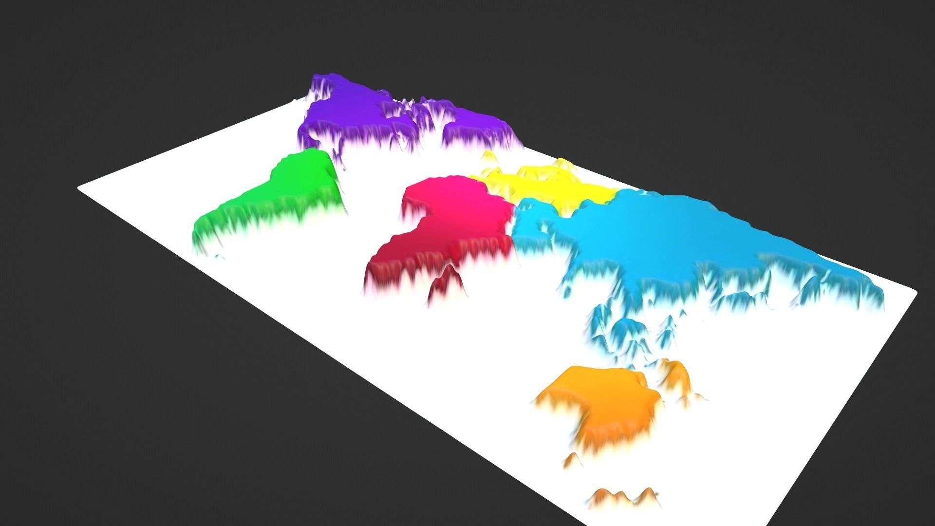 3D model World Map Topography VR / AR / low-poly | CGTrader