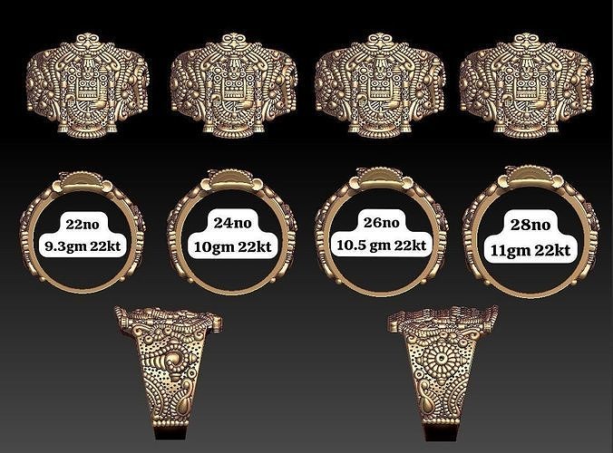 balaji ring ready for print 3D model 3D printable | CGTrader
