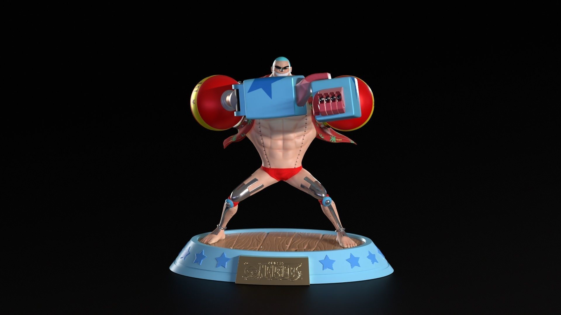 Franky from One Piece 3D model 3D printable | CGTrader