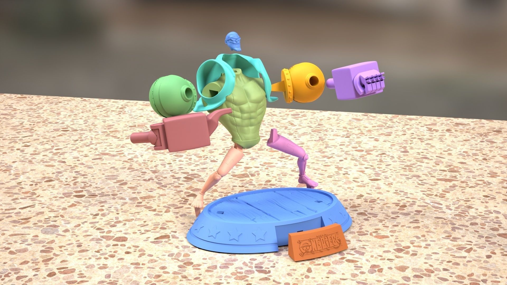 Franky from One Piece 3D model 3D printable | CGTrader