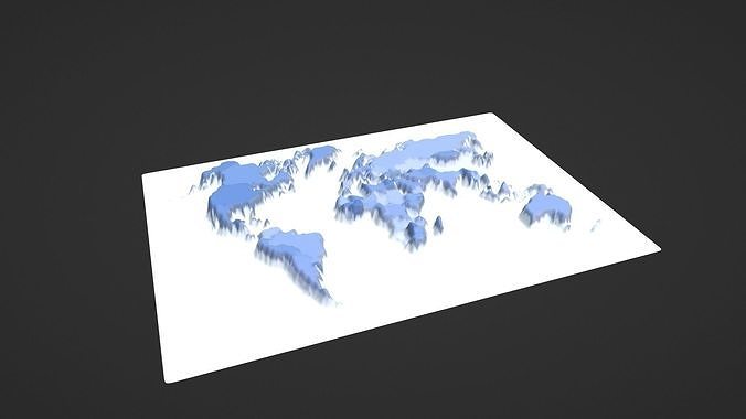 3D model World Map Topography VR / AR / low-poly | CGTrader