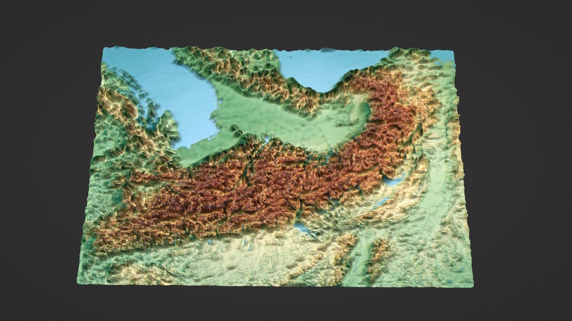 3D model Alps Mountain Map Topography VR / AR / low-poly | CGTrader