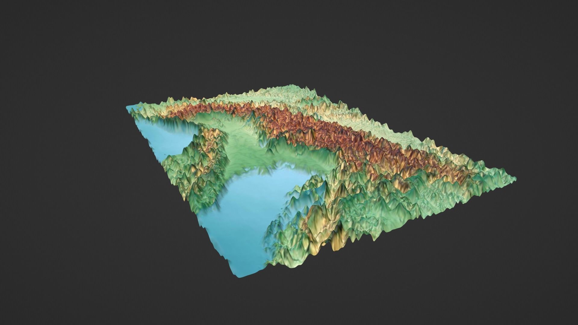 3D model Alps Mountain Map Topography VR / AR / low-poly | CGTrader