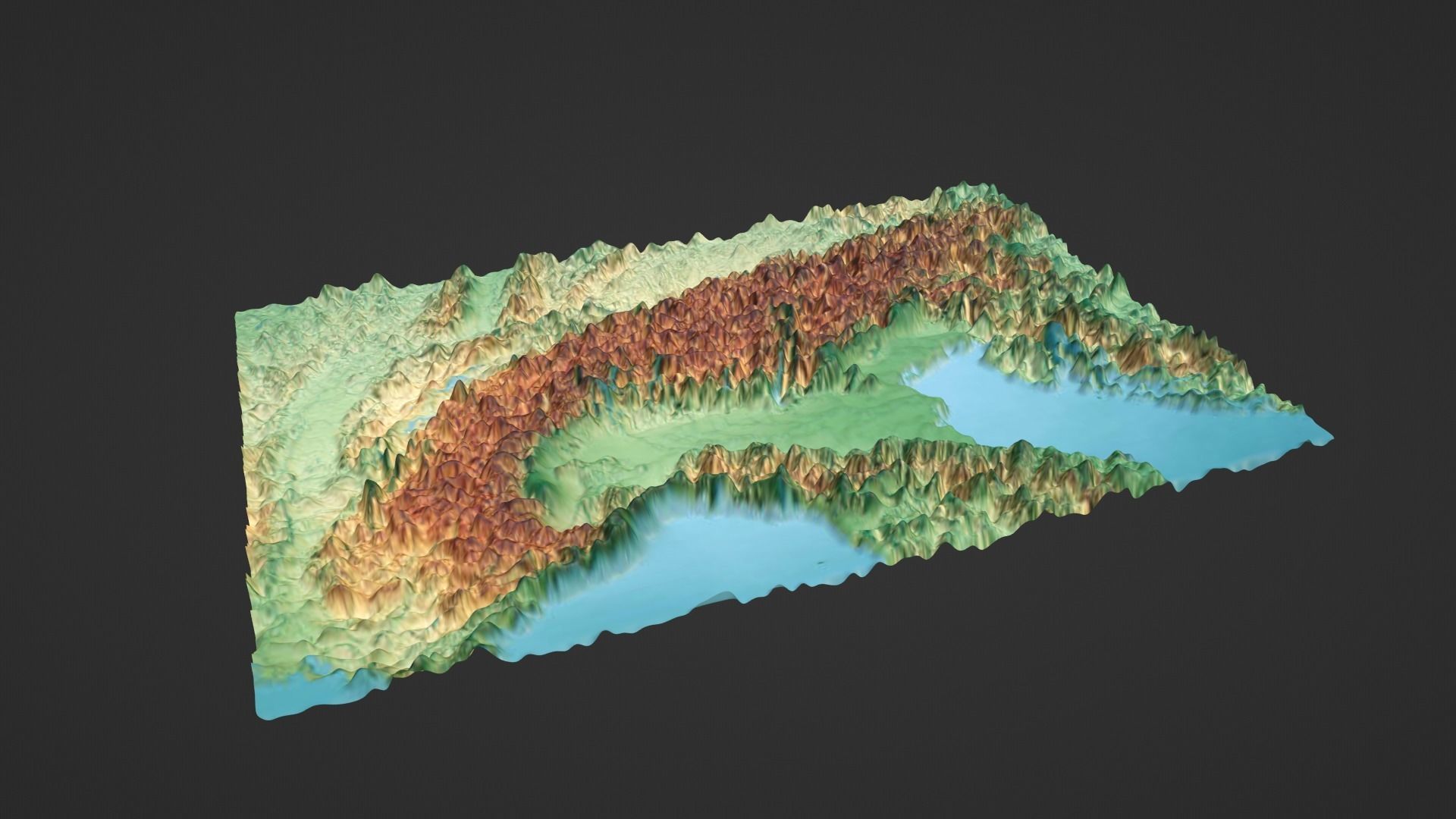 3D model Alps Mountain Map Topography VR / AR / low-poly | CGTrader