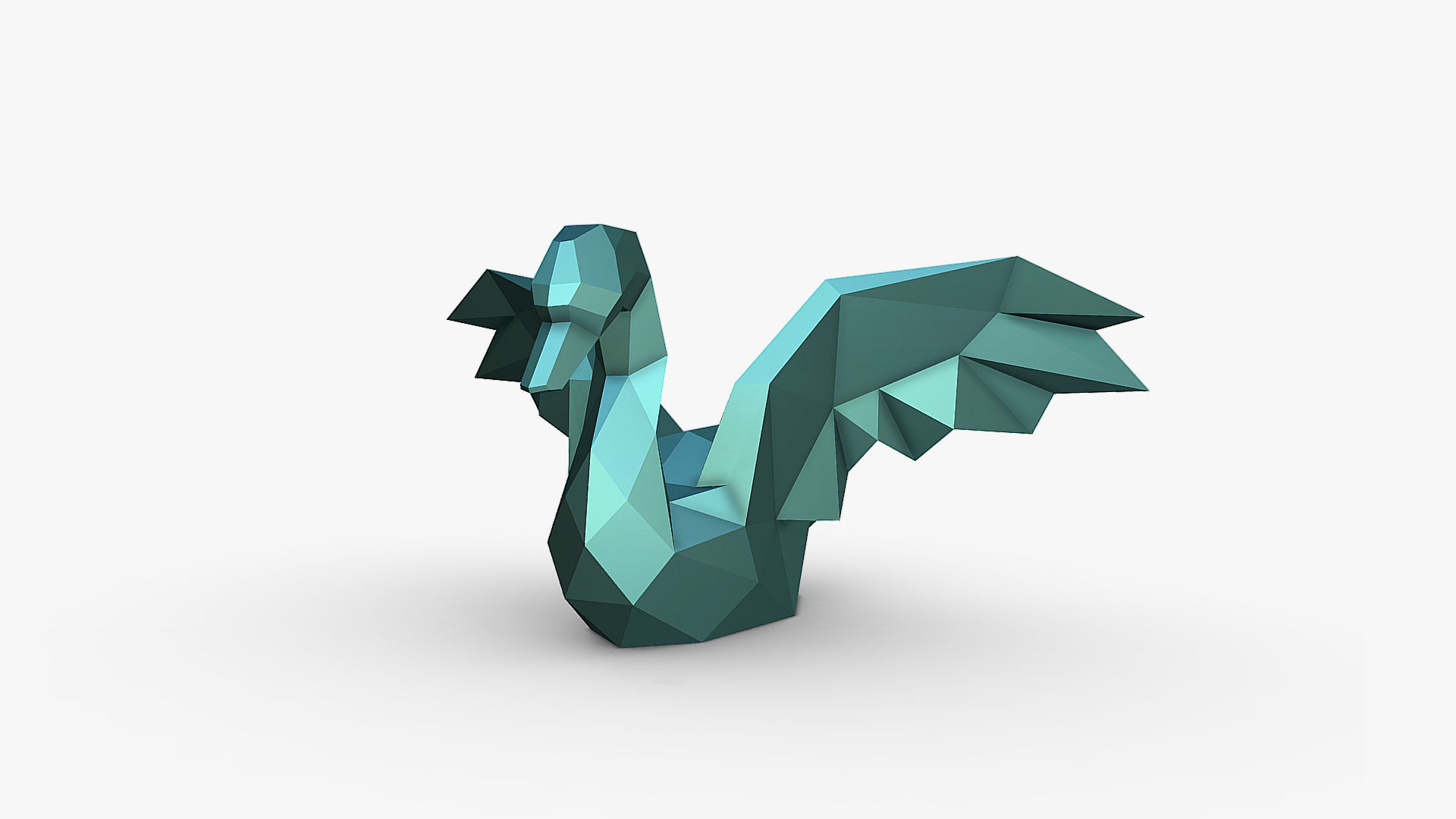 swan low poly 3D model 3D printable | CGTrader