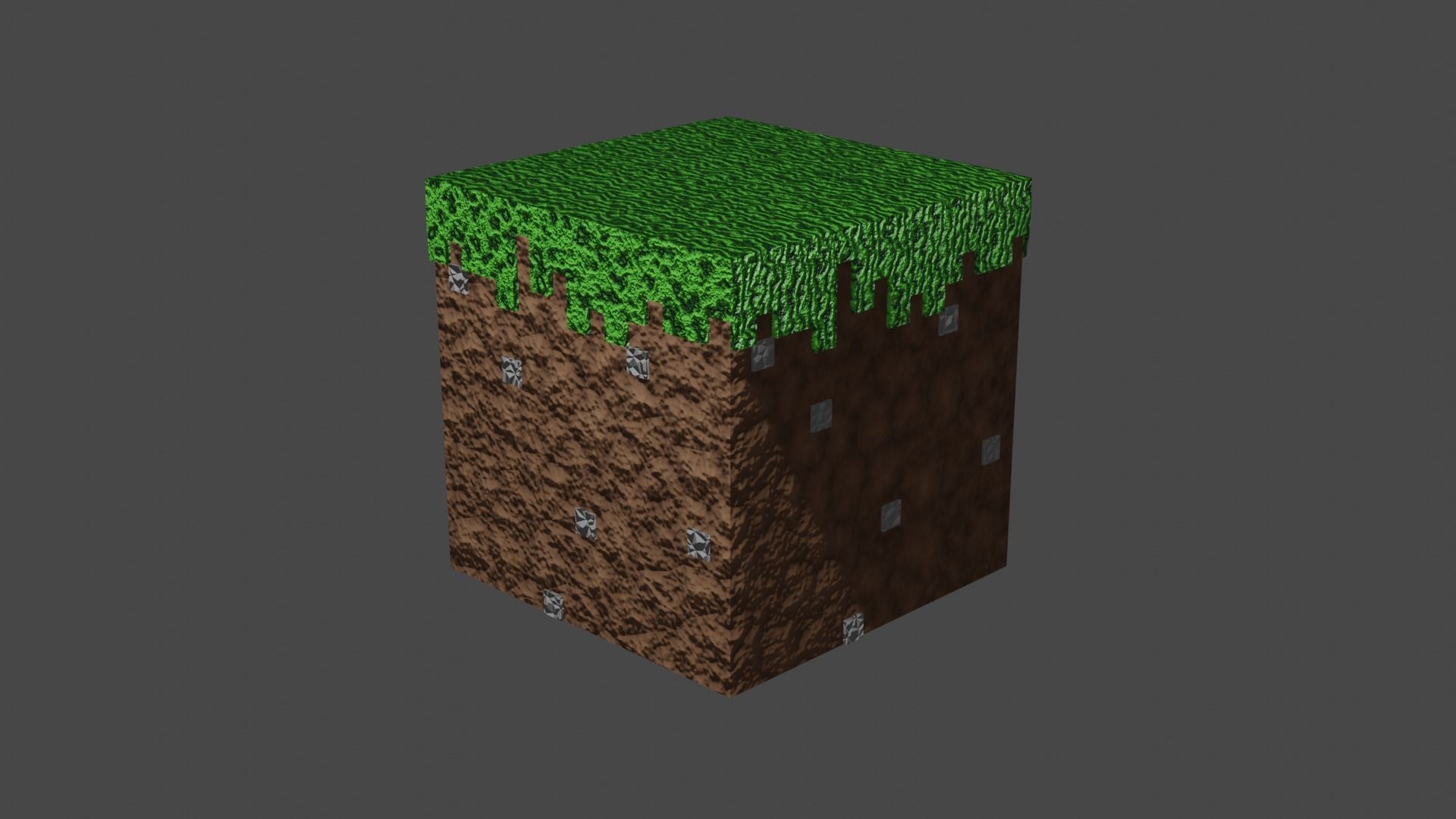 Free Minecraft Grass Block free 3D model | CGTrader